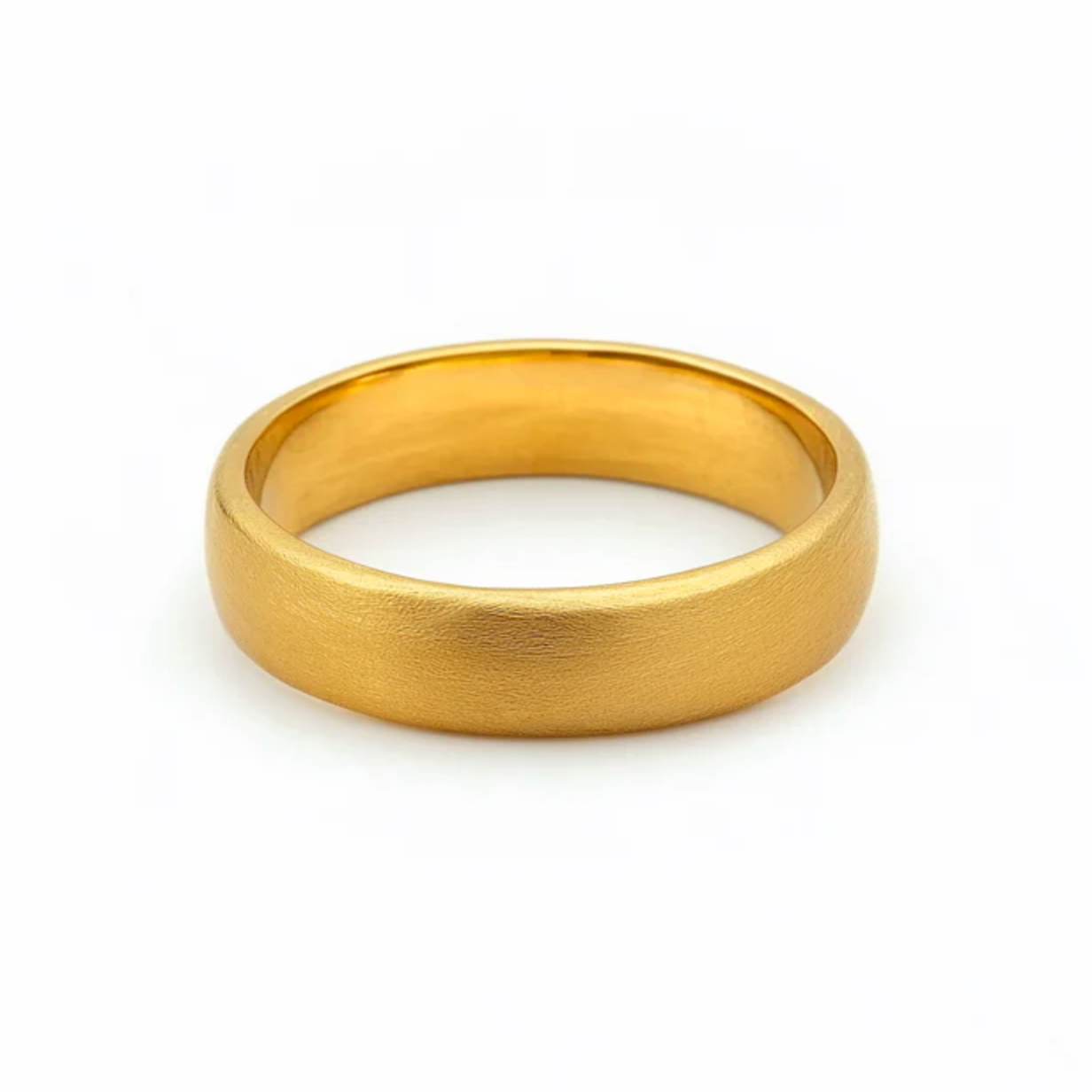 24k Pure Gold band 4.5mm, Minimalist Simple Gold Wedding Band for Men