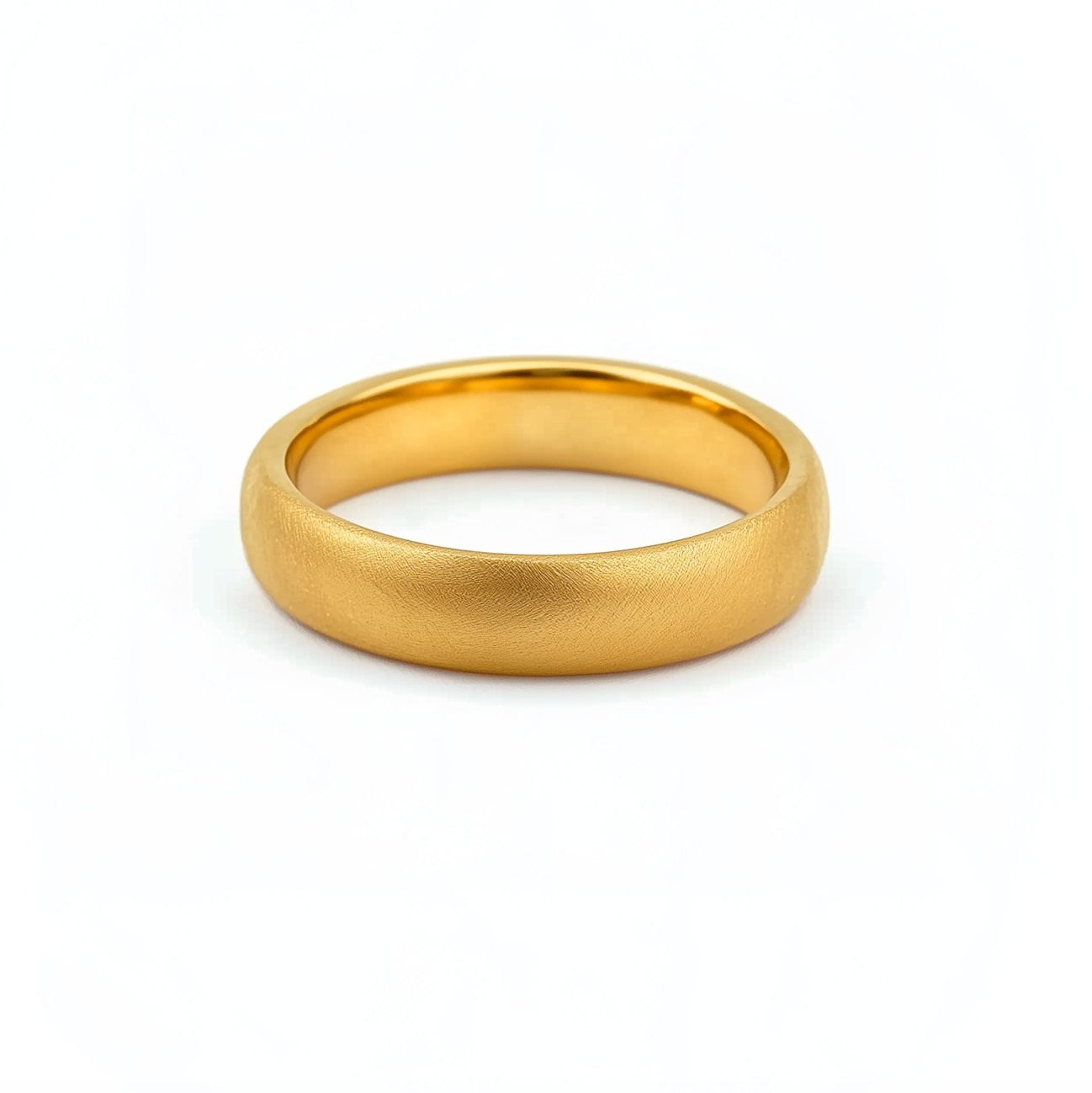 24k Pure Gold band 3mm, Minimalist Simple Gold Wedding Band for Men an