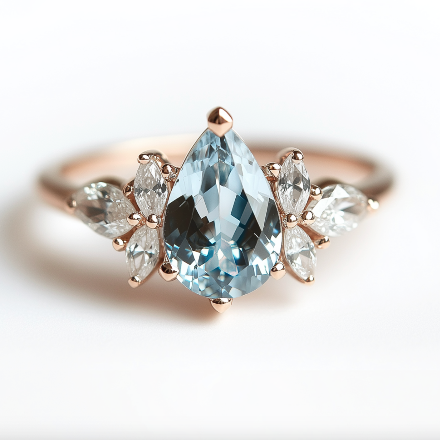 Ocean Fairy Aquamarine Ring, Aquamarine Wedding Rings, Engagement ring ...