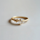 Little Bee Ring with Raw Diamond, Unique Raw Diamond Engagement Ring,