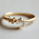 Little Bee Ring with Raw Diamond, Unique Raw Diamond Engagement Ring,