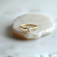Simple Diamond Ring, Minimalist Raw Diamond Engagement Ring